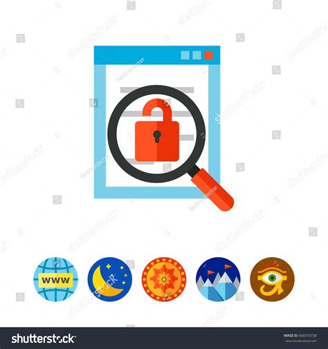 Password Hacking Concept Icon Stock Vector Royalty Free 666970738