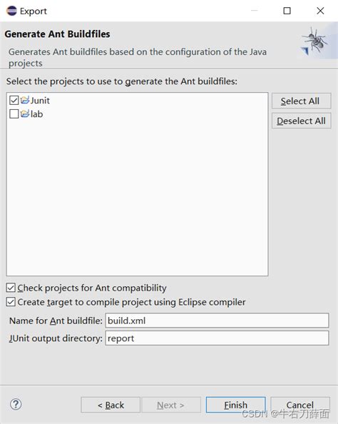 使用eclipse与junit生成ant自动化测试报告。在eclipse中生成测试报告 Csdn博客