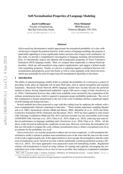 Self Normalization Properties Of Language Modeling Deepai