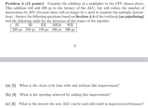 Solved Problem 3 15 Points Consider The Addition Of A