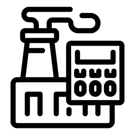 Premium Vector Factory Building With Smoking Chimney And Electronic Control Panel For