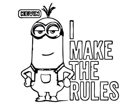 Kevin The Minion Coloring Pages At Getdrawings Free Download