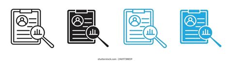Job Analysis Icon Line Art Vector Stock Vector Royalty Free 2469738859 Shutterstock