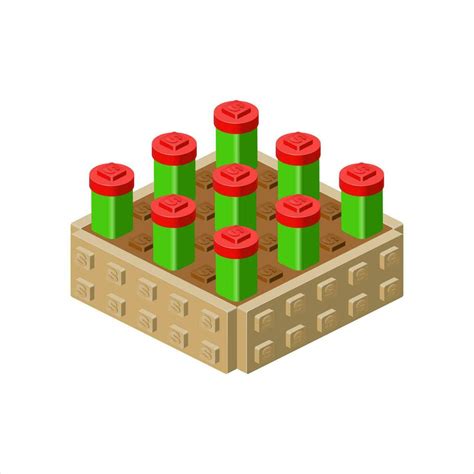 Flowerbed With Flowers In Isometry Vector Illustration 35760801 Vector