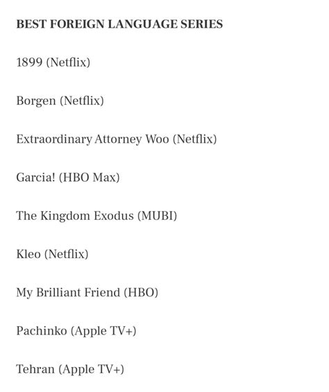 익스트림무비 크리틱스 초이스 어워드 외국어 드라마 후보에 [우영우] [파친코] 포함
