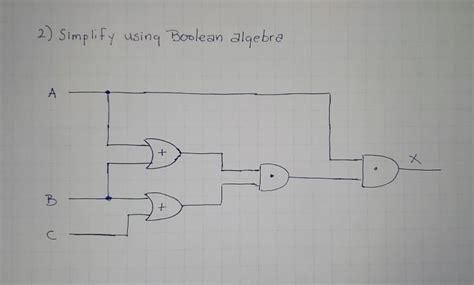 solved 2 simplify using boolean algebra А b В c