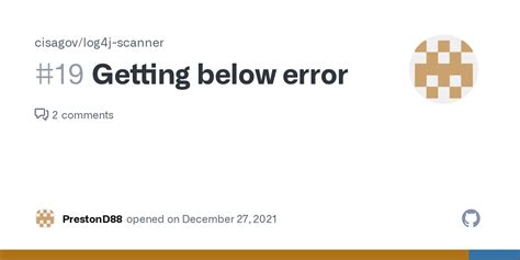 Getting Below Error Issue Cisagov Log J Scanner GitHub