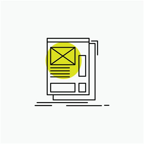 Wire Framing Web Layout Development Line Icon 12948457 Vector Art