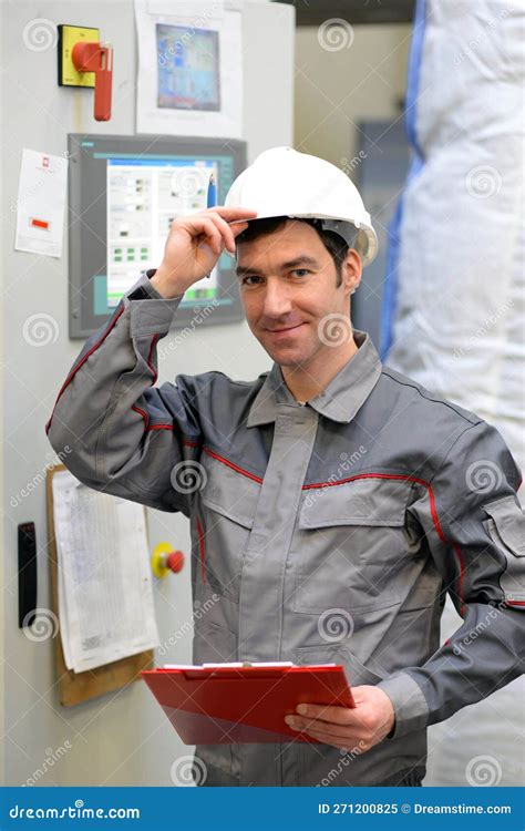 Assembler In An Industrial Plant Assembly And Repair On Site Stock Image Image Of Wear