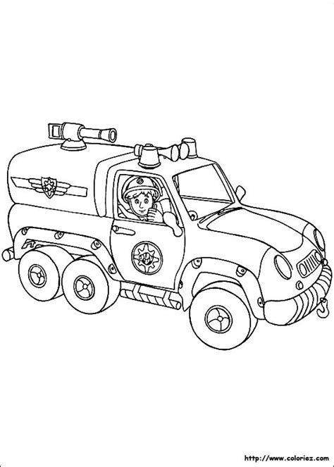 Coloriage Véhicule De Pompier Dessin Gratuit à Imprimer