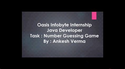 Ankesh Verma On Linkedin Oasisinfobyte Github Internship