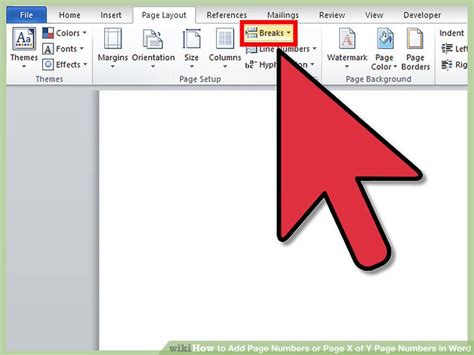 How To Add Page Numbers Or Page X Of Y Page Numbers In Word