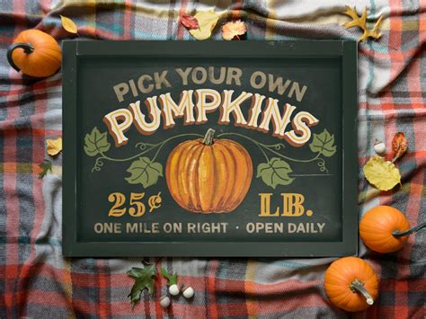 Personalized Pumpkin Patch Sign Primitive Pumpkin Decor Pumpkin Farm
