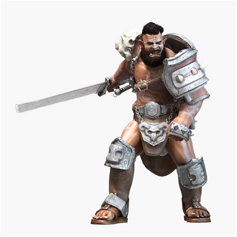 양식화된 오크 캐릭터 3d 모델 59 Fbx Free3d