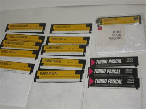 Vintage Software Ibm Borland Turbo Pascal Lot 5 25 Floppy 2108416567