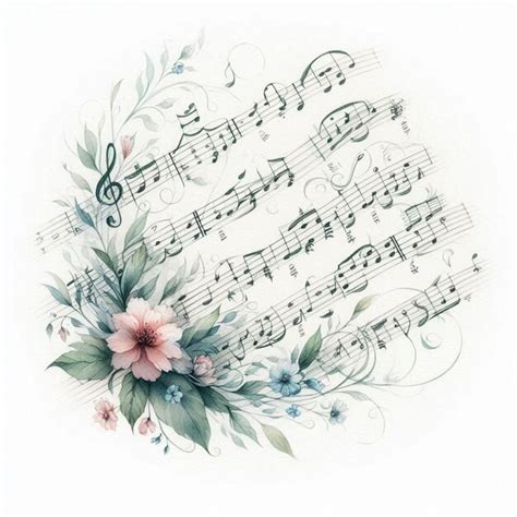 A Picture Of A Music And Music With A Sheet Music Premium Ai