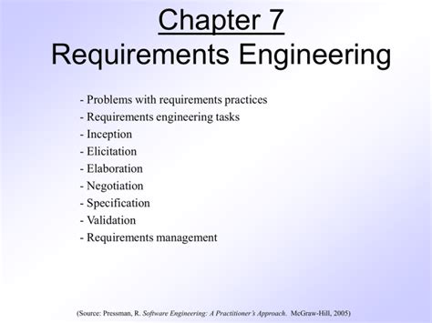 Requirements Engineering Inception To Management