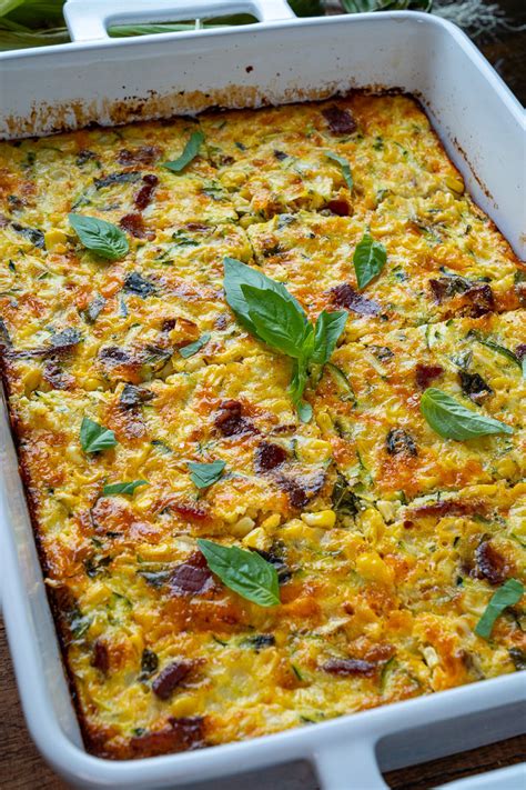 Zucchini And Corn Egg Casserole Closet Cooking
