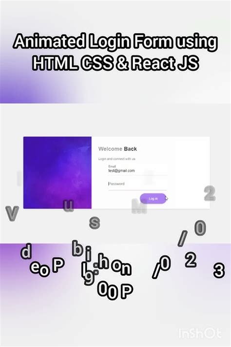 Animated Login Page In React Js Animated Login Form Html Css Html Css Javascript Tutorial