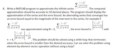 Solved 1 Nn1 8 Write A Matlab Program To Approximate