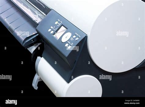 Detail Shot Of Big Plotter Printer Machine Stock Photo Alamy