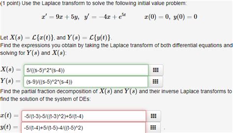 solved use the laplace transform to solve the following