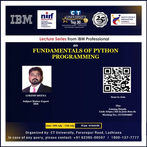 Ct University On Linkedin Ctu Ibm Fundamentals Pythonprogram Joinus Trainingsession