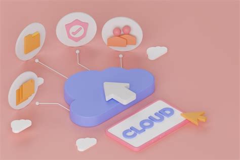 Premium Photo 3d Rendering Concept Cloud Computing Technology In Isometric View