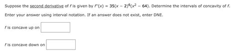 Solved Suppose The Second Derivative Of F Is Given By Chegg