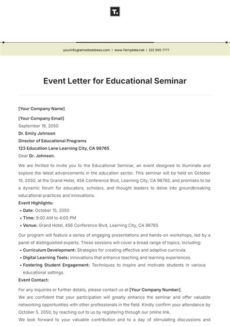 Free Seminar Templates To Edit Online