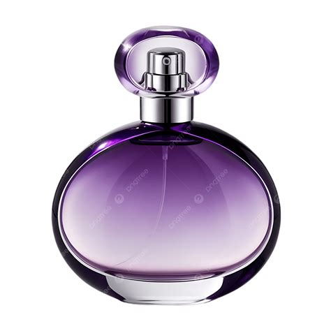 A Stylish Perfume Bottle With Round Shape Featuring Gradient Of Deep