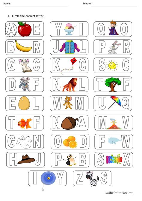 Alphabet Exercises Elementary