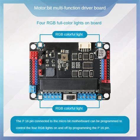 1 Pcs Microbit Driver Board Extension Board Graphical Replacement Parts For Python Programming
