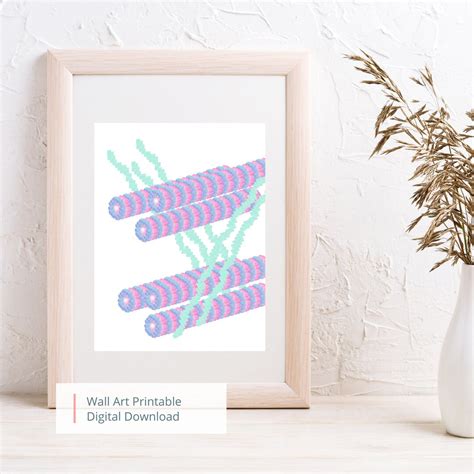 Cytoskeleton Digital Wall Art Print Molecular Cell Biology Instant