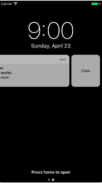 Swift View Option To Display Local Notification Actions Not Showing On Ios Simulator Stack