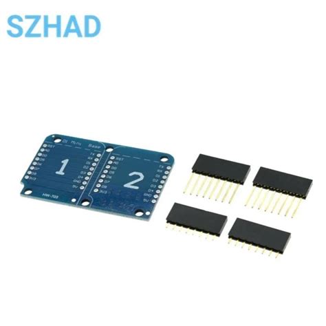 Double Socket Dual Base Shield For Wemos D1 Mini Nodemcu Esp8266 Shop Tokopedia