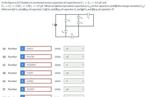 Solved In The Figure A 21v ﻿battery Is Connected Across