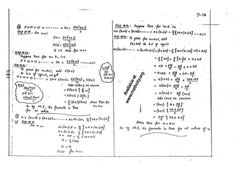 Solution Mathematics Mathematical Induction And Binomial Theorem