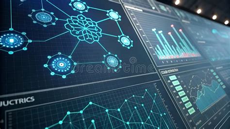 Generative Ai Visualization Of A Neural Network Pattern With Connecting Nodes Stock Illustration