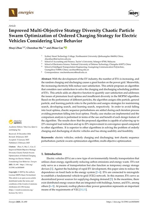 Pdf Improved Multi Objective Strategy Diversity Chaotic Particle Swarm Optimization Of Ordered