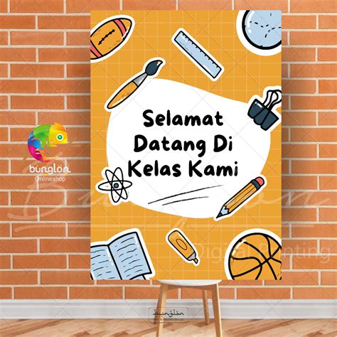 Jual Poster Edukasi Selamat Datang Di Kelas Kami Shopee Indonesia