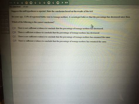 Solved Suppose The Null Hypothesis Is Rejected State The Chegg
