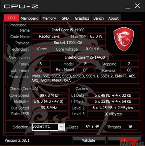 Cpu Z Msi 1 Hagaha Hardware