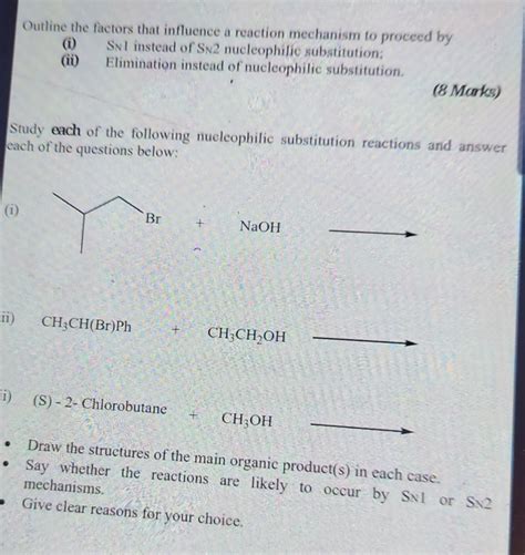 Solved Outline The Factors That Influence A Reaction