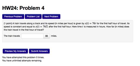 Solved Hw24 Problem 4 Previous Problem Problem List Next