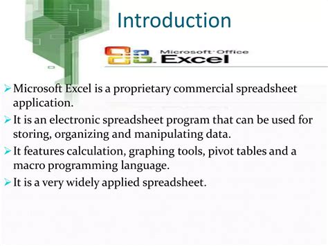 Ppt On Ms Excel Pptx