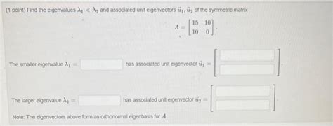 Solved point Find the eigenvalues λ