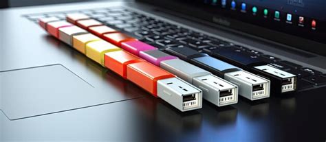 Premium Photo A Usb Flash Drive Is Shown In Front Of White File Folders Or Ring Binders