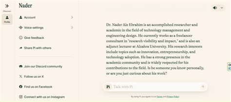 Nader Ale Ebrahim On Linkedin Aichatbot Pi Chatgpt Techinnovation