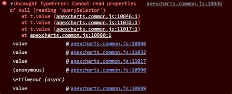 Cannot Read Properties Of Null Reading Queryselector · Apexcharts